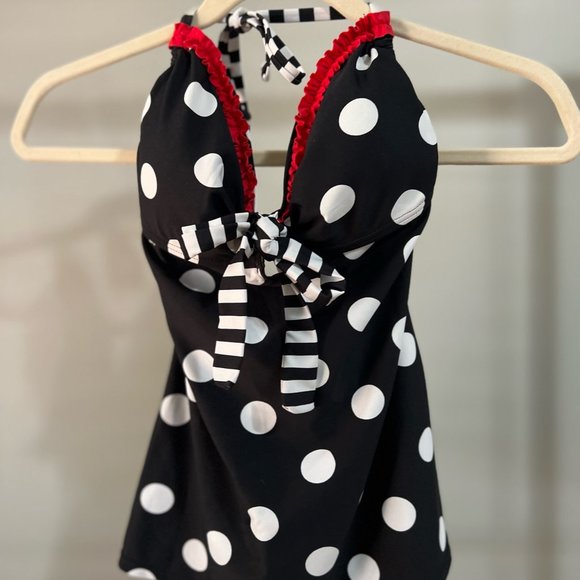 Malibu Dream Girl | Swim | Malibu Dream Girl Black Polka Dot Bathing ...
